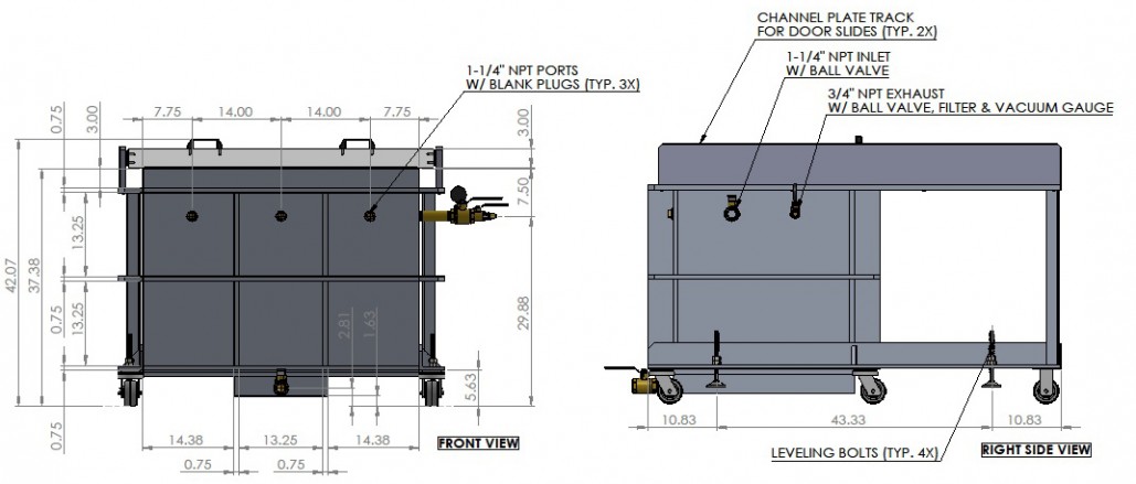 Top Loading Chamber with Lateral Sliding Door - Abbess Instruments